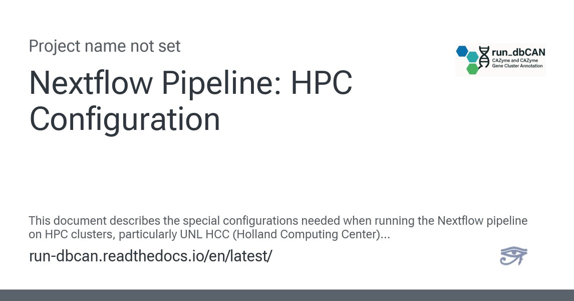 Nextflow Pipeline: HPC Configuration — dbcan