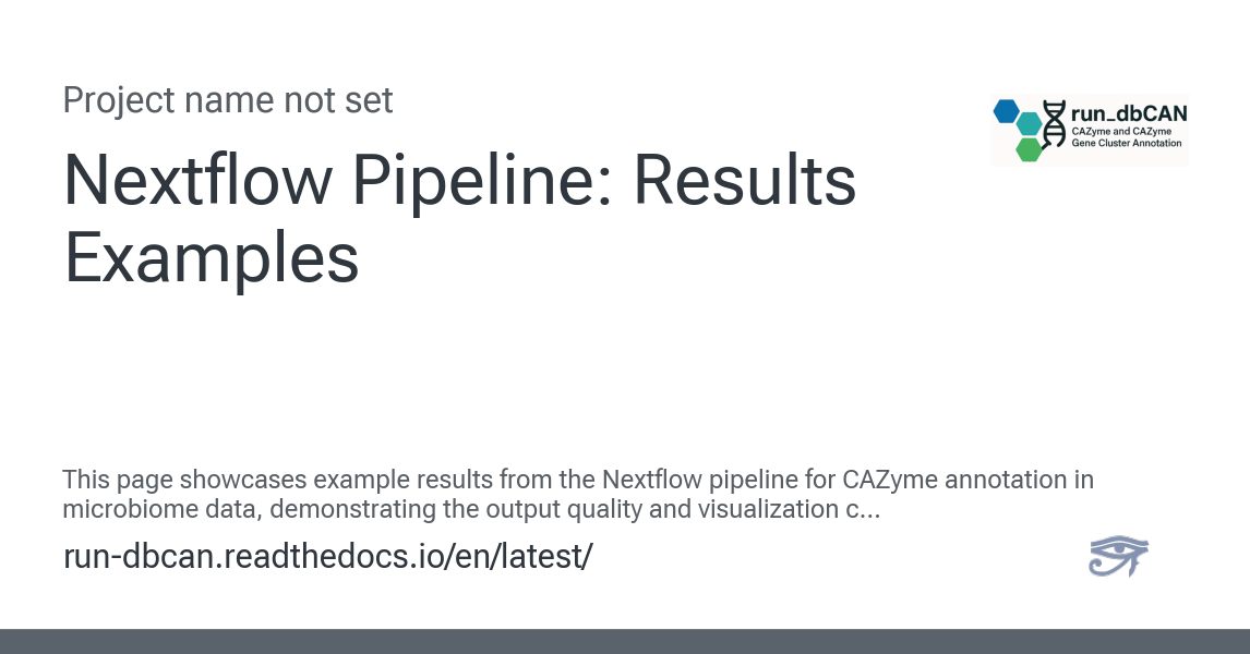 Nextflow Pipeline: Results Examples — dbcan